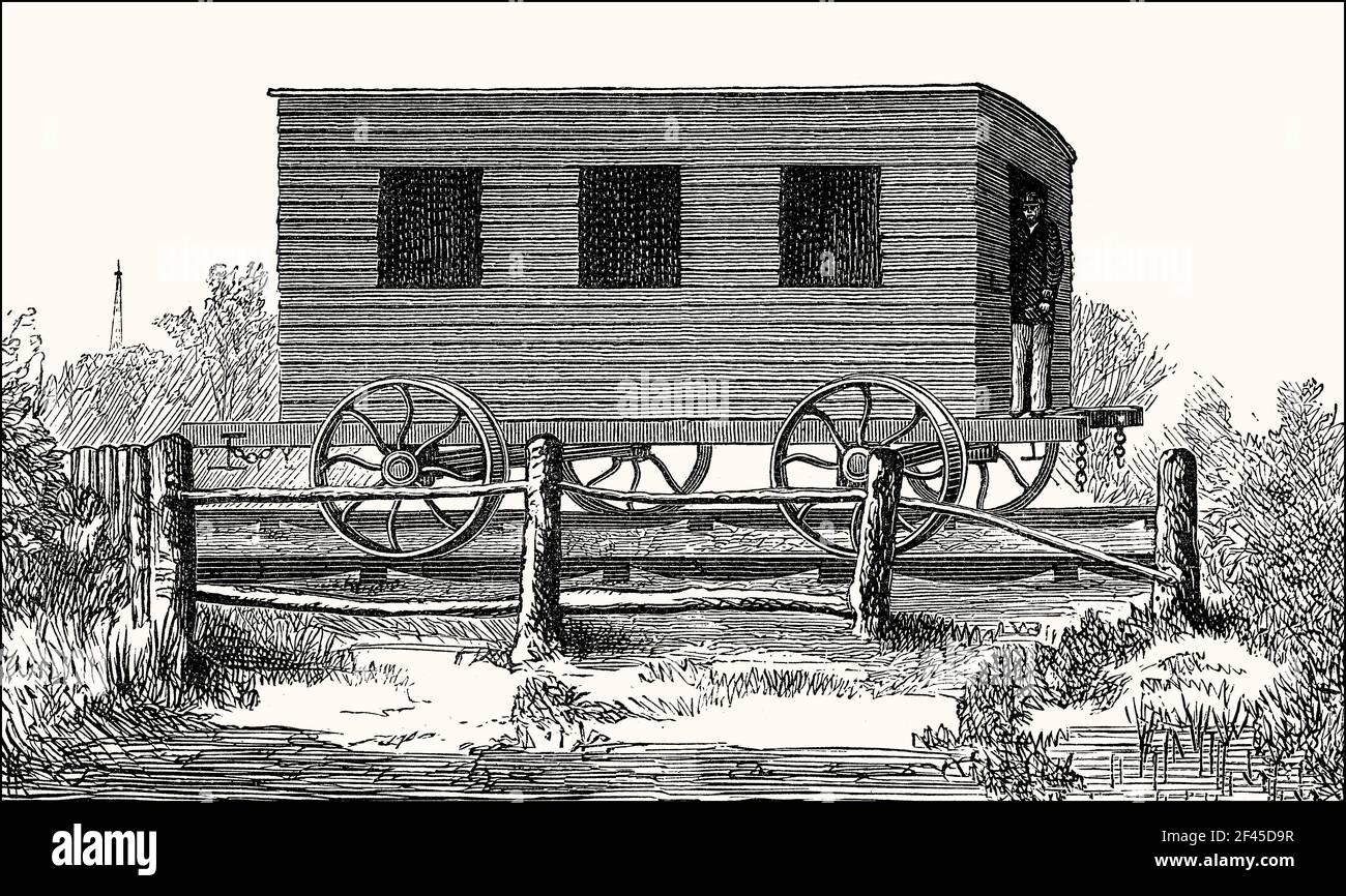 The first railway carriage ‘’Experiment’’, Stockton & Darlington ...