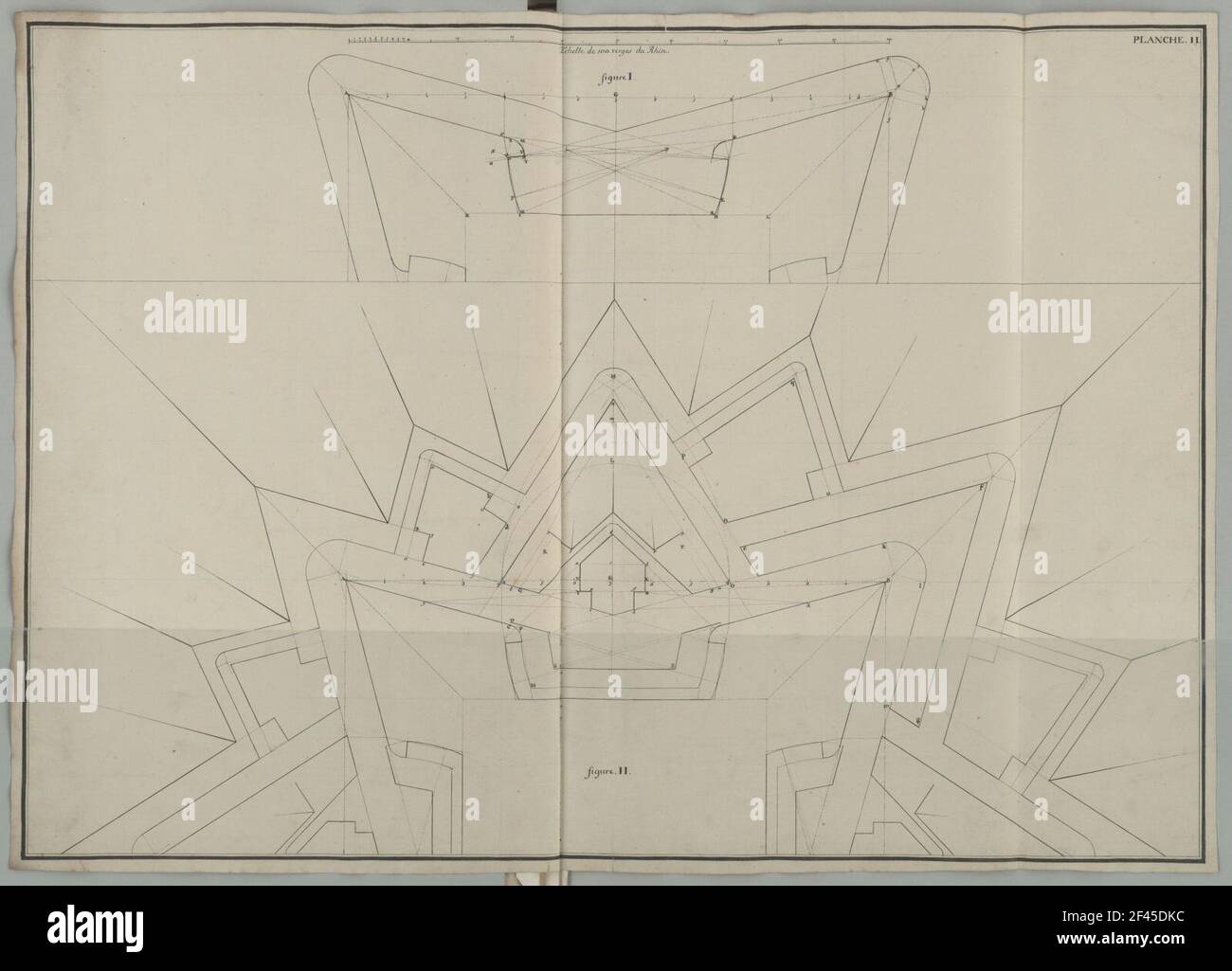 Fortress construction, ideal design in two figures to plant a bastion ...