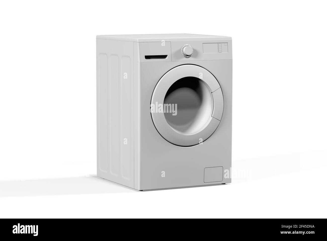 Washing machine mockup isolated on white background - 3D render Stock ...
