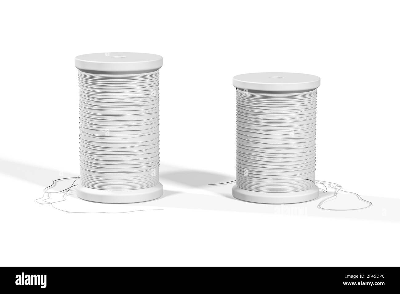 Spool of thread mockup isolated on white background - 3d render Stock ...