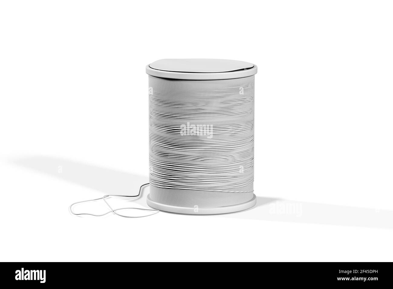 Spool of thread mockup isolated on white background - 3d render Stock ...