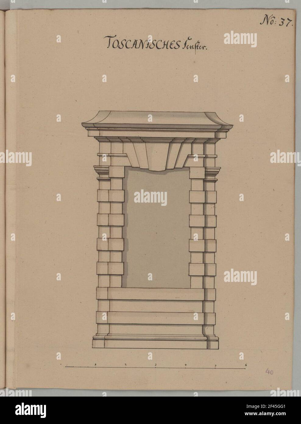 Window Tuscan Order Stock Photo - Alamy