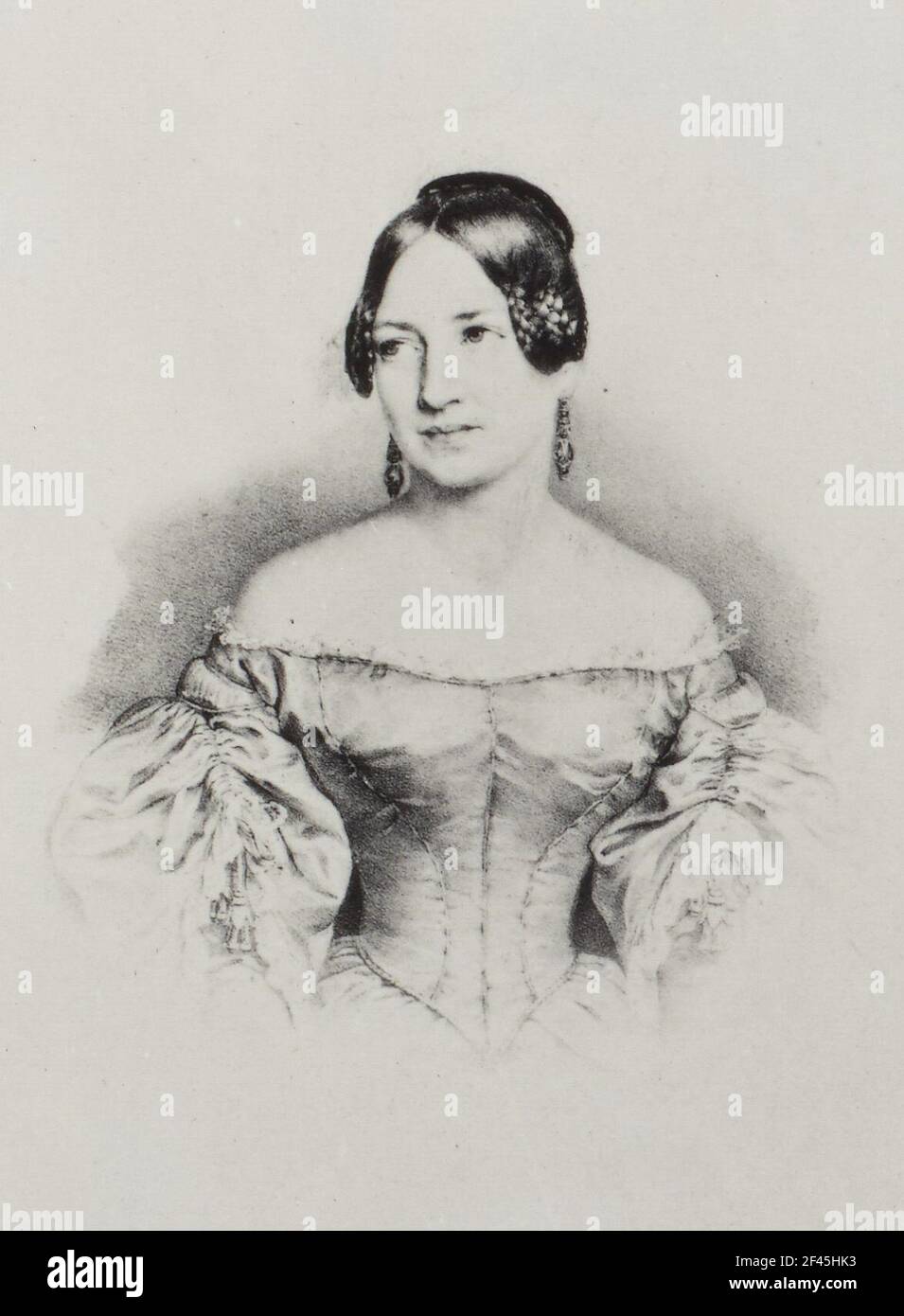 Portrait of Caroline Bauer (1807-1877; actress). Photography, retouched ...