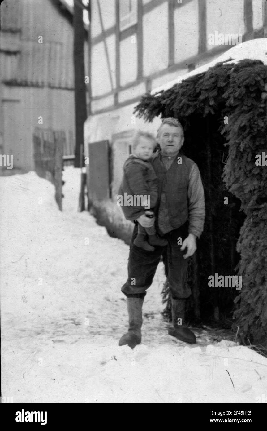 Bauer with child Stock Photo - Alamy