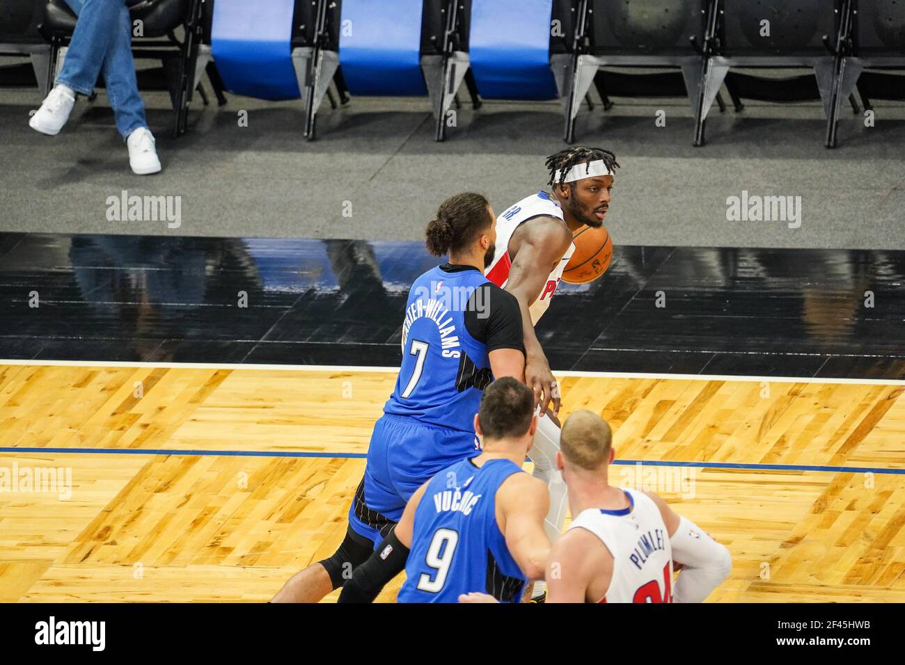Orlando, Florida, USA, February 21, 2021, Detroit Pistons face the ...