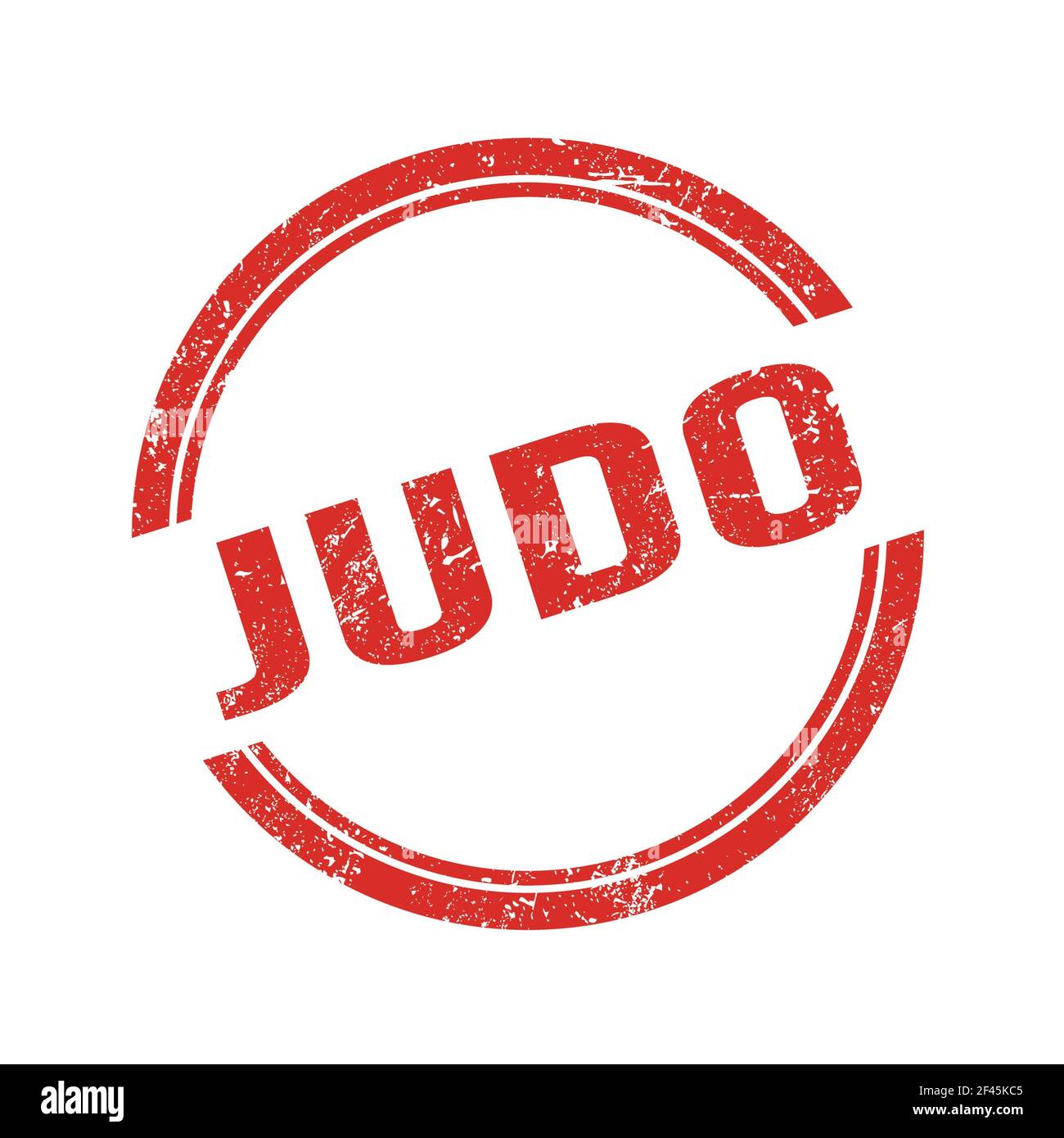 JUDO text written on red grungy vintage round stamp Stock Photo - Alamy
