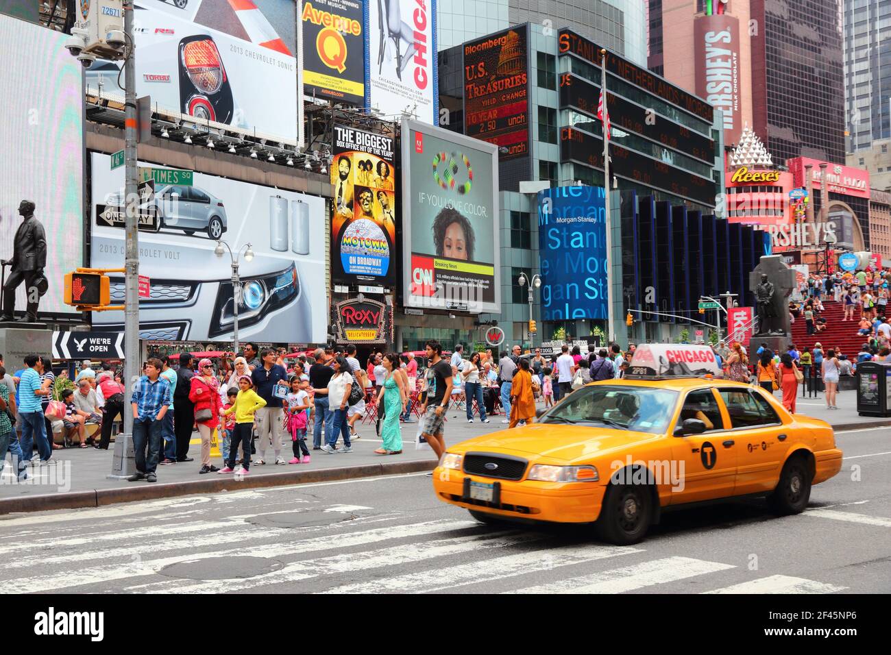NEW YORK, USA - JULY 4, 2013: People visit Times Square in New York ...