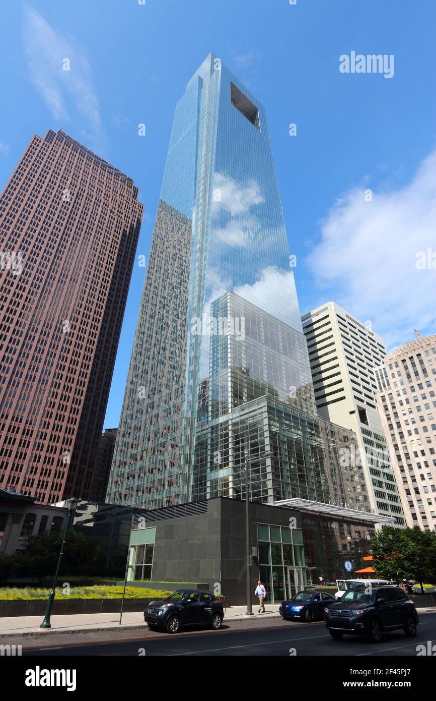 PHILADELPHIA, USA - JUNE 11, 2013: Comcast Center building in ...