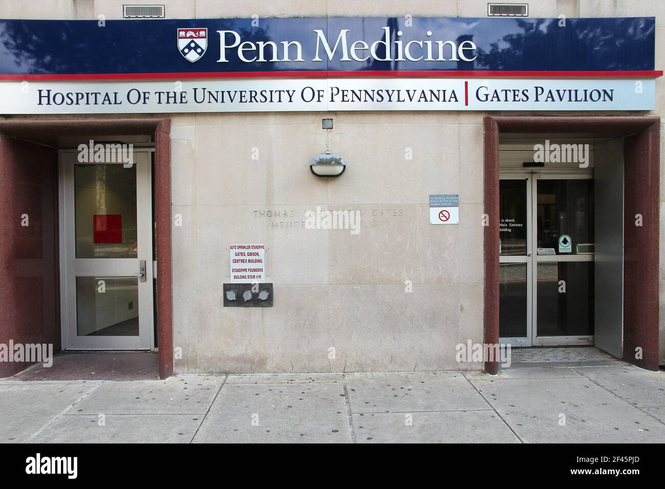 PHILADELPHIA, USA - JUNE 11, 2013: University of Pennsylvania hospital ...
