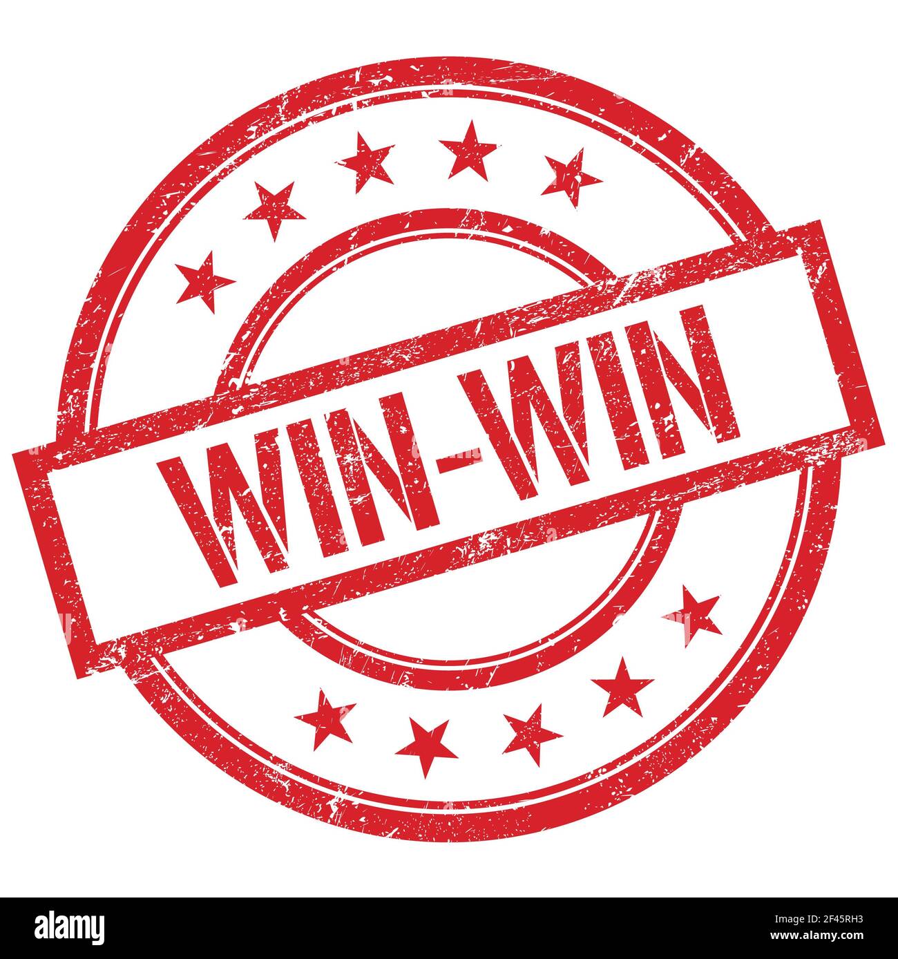 WIN-WIN text written on red round vintage rubber stamp Stock Photo - Alamy