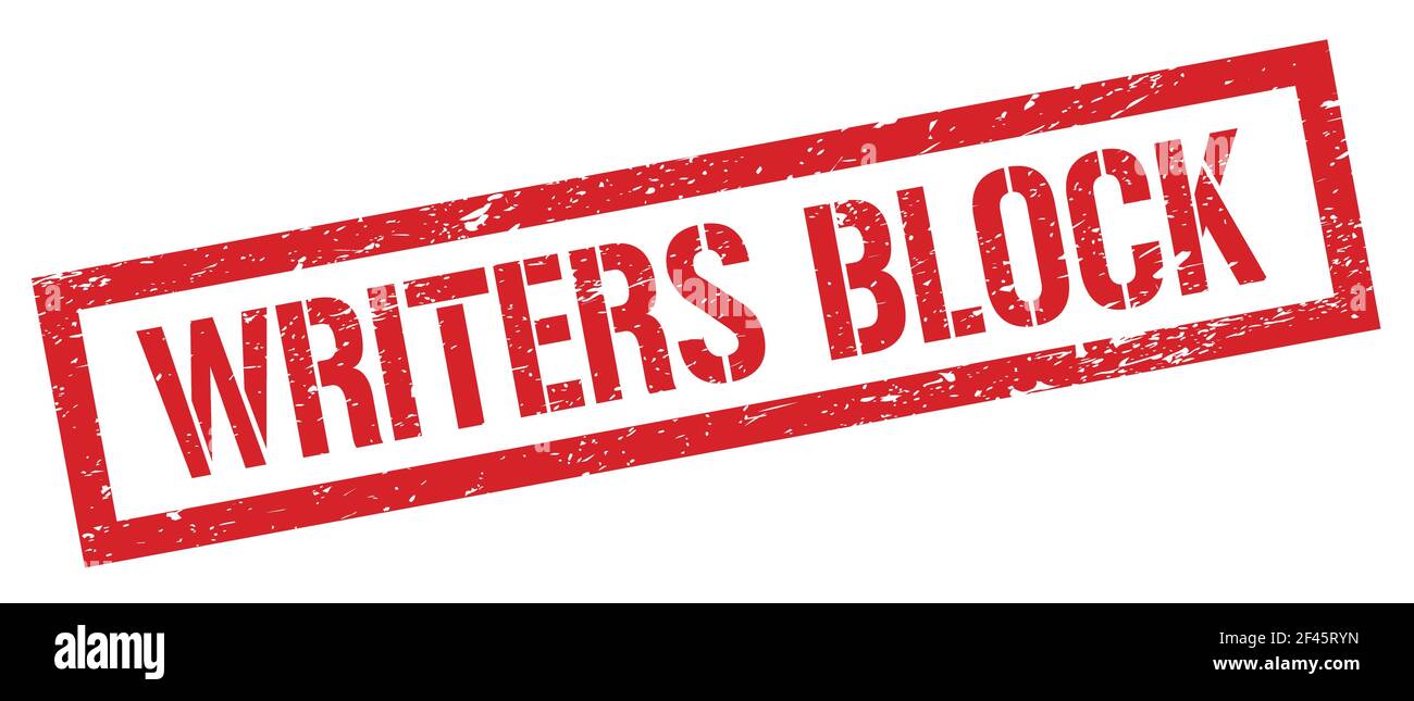 WRITERS BLOCK red grungy rectangle stamp sign Stock Photo - Alamy