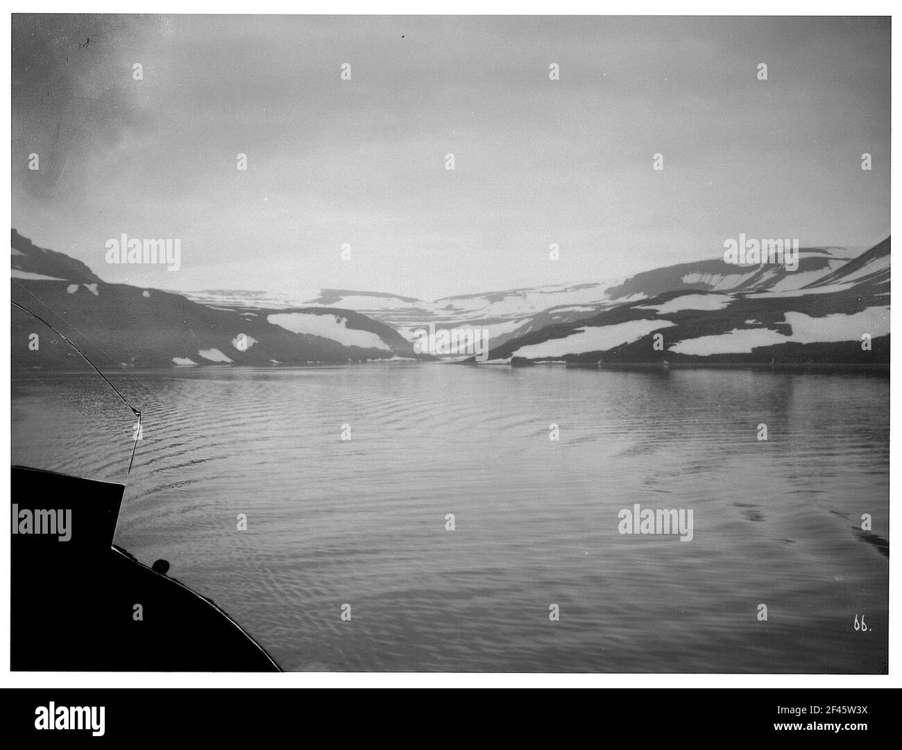 Isafjord, Iceland. View from the high-sea passenger steamer "Viktoria ...