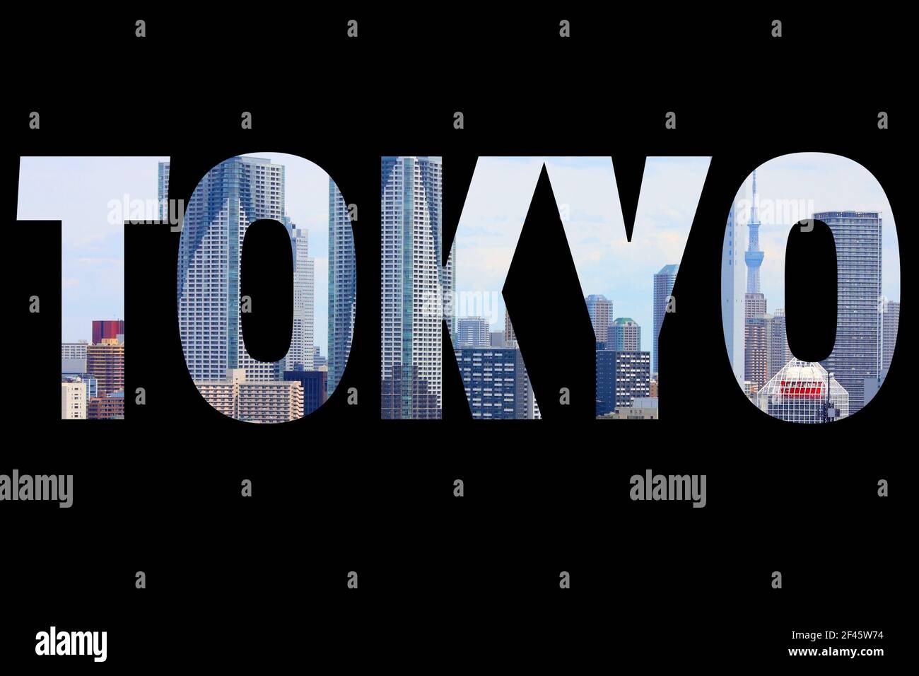 Tokyo, Japan - city name sign with photo in background. Isolated on ...