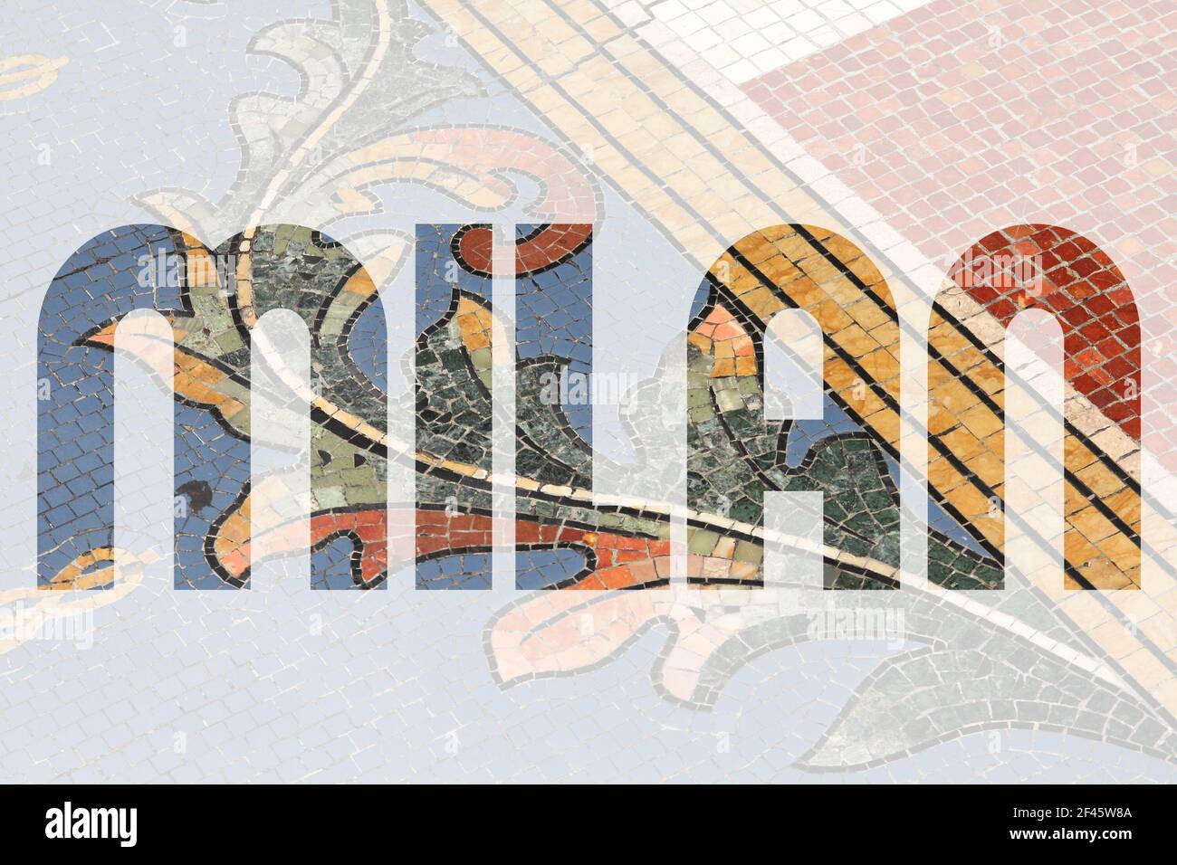 Milan, Italy - city name sign with photo in background Stock Photo - Alamy