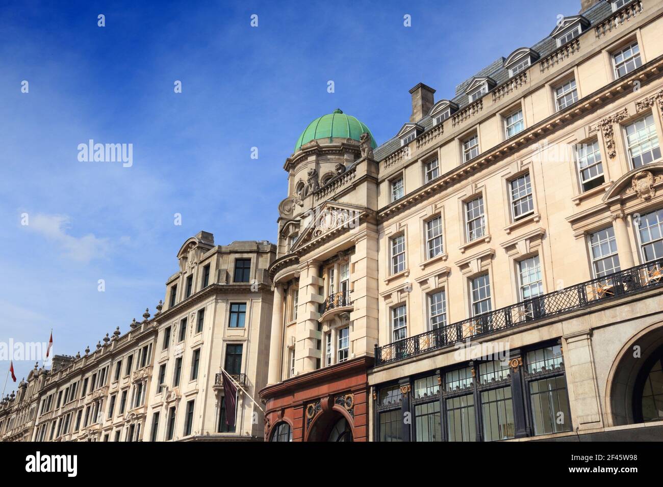 Regent Street. London, UK - old architecture. Famous streets of London ...