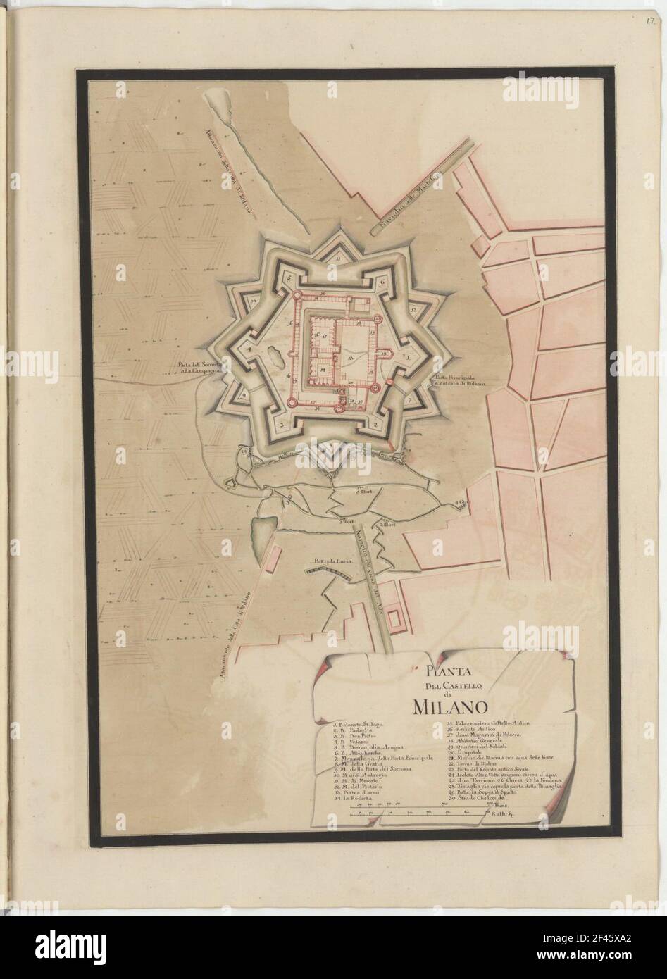 Plant of the Milan Castle Stock Photo - Alamy