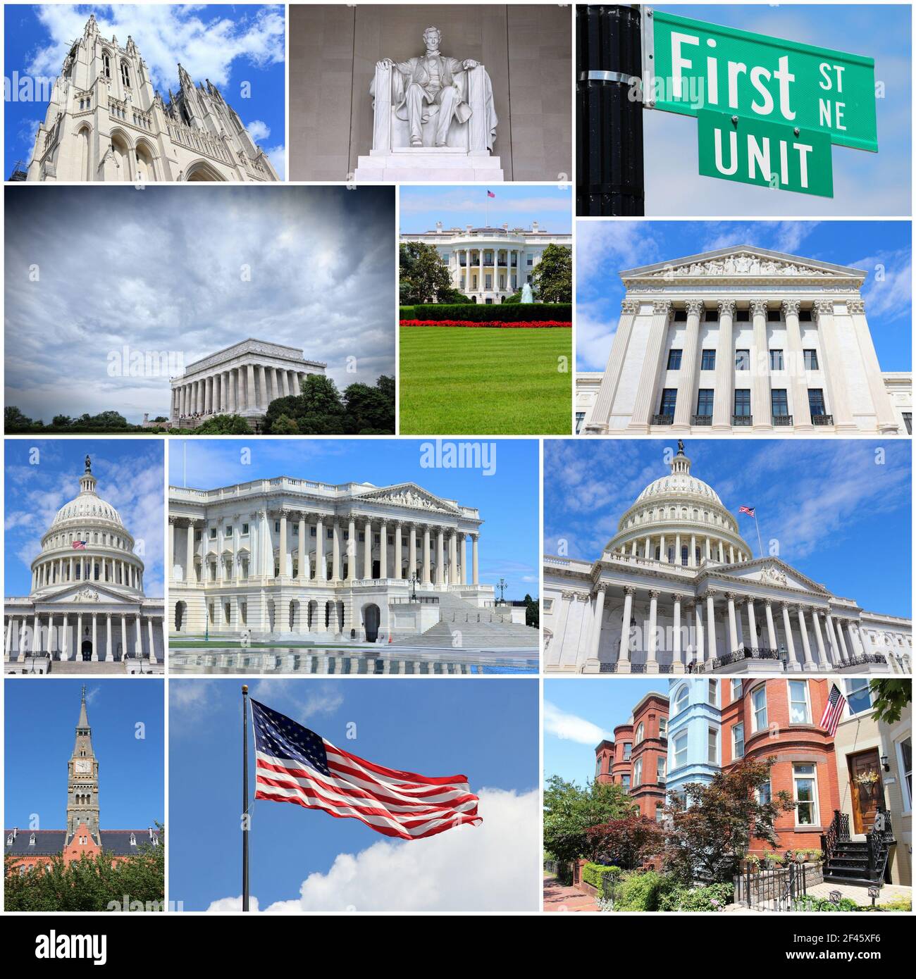 Washington DC photo collage with landmarks and architecture Stock Photo ...