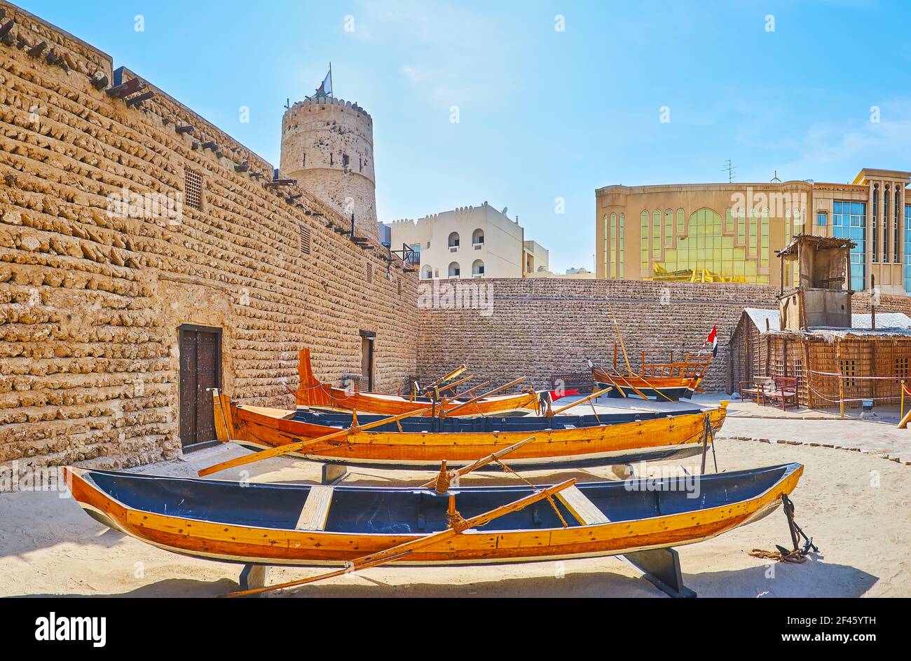 The main types of traditional fishing boats (abra, sambuk, hourey) in ...