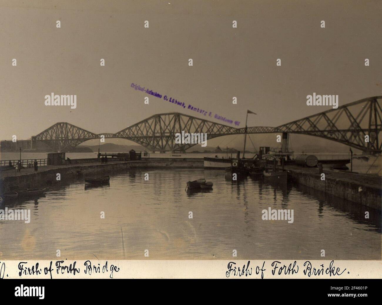 Edinburgh (Great Britain). Railway bridge over the Firth of Fort Stock ...