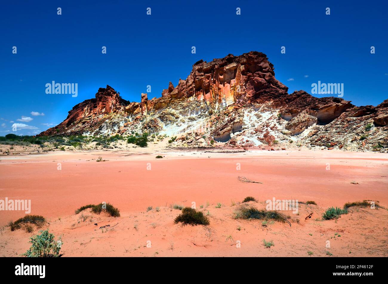 Australia, rock formation in Rainbow valley national park in Northern ...