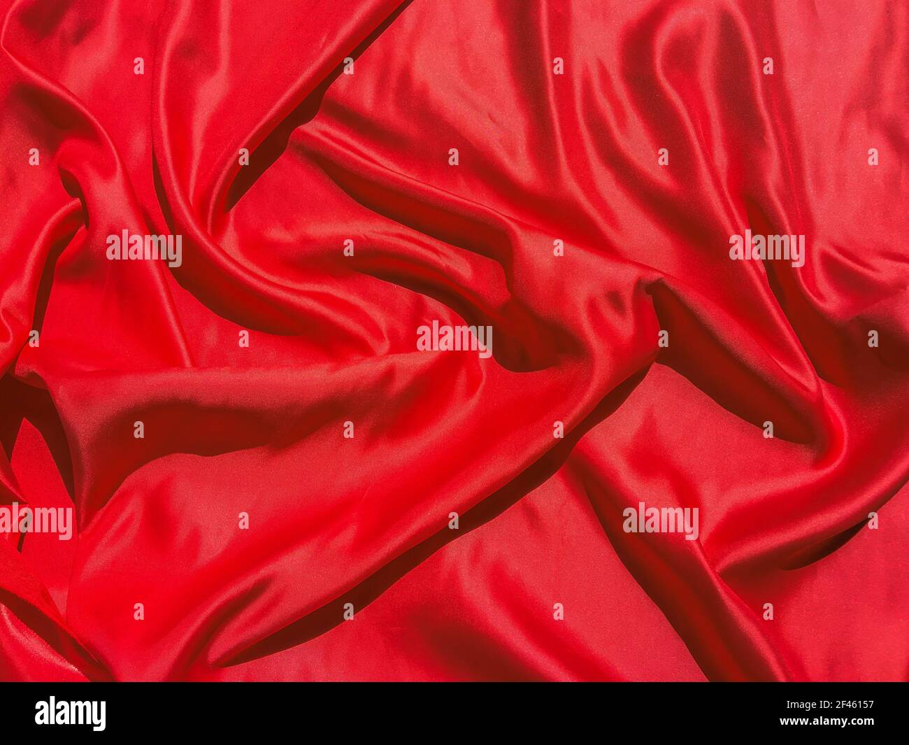 Texture of red Wrinkles fabric for background. Valentines Day or ...