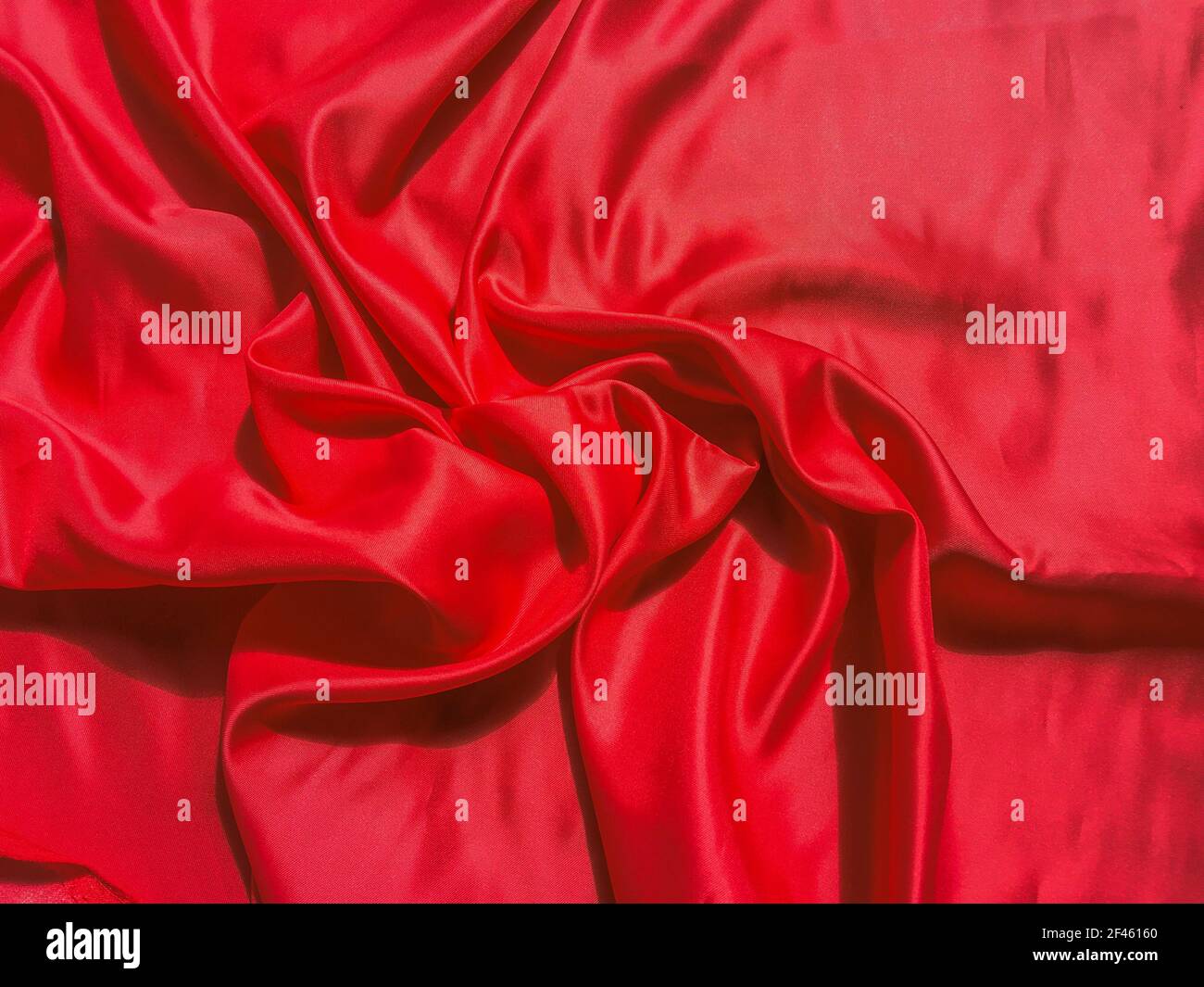 Texture of red Wrinkles fabric for background. Valentines Day or ...
