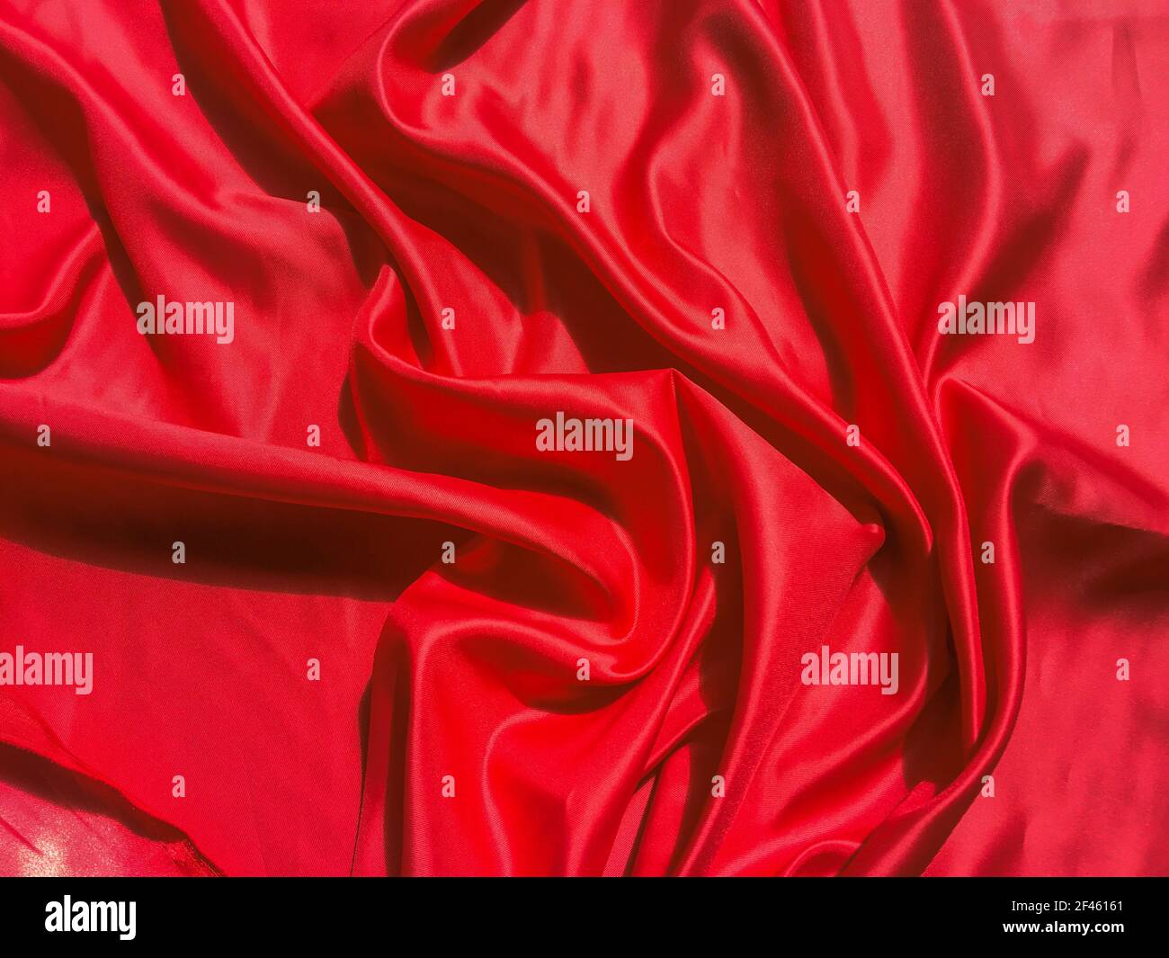Texture of red Wrinkles fabric for background. Valentines Day or ...
