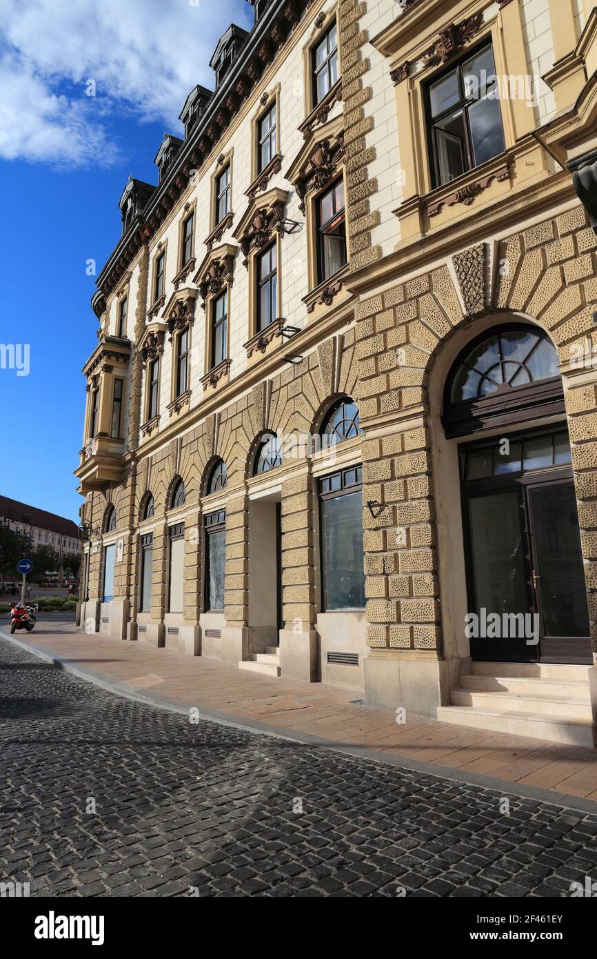 Pecs town, Hungary. City in Baranya county. Old town residential ...