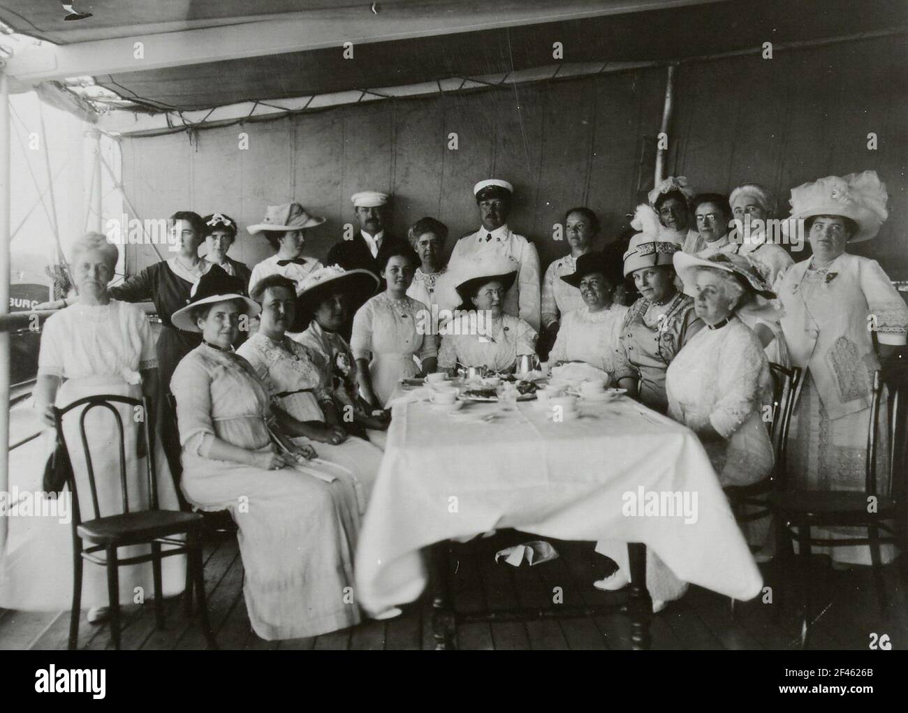 Society of ship travelers aboard a passenger ship Stock Photo - Alamy
