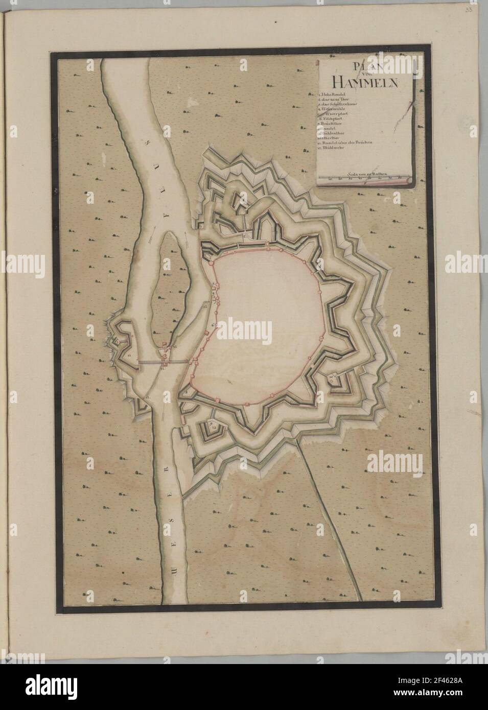 Plan of Hameln Stock Photo - Alamy