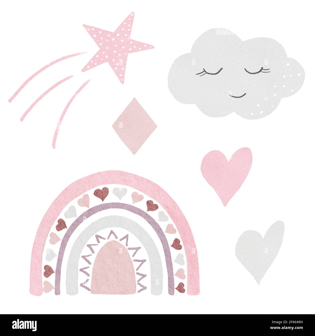 Rainbow Stars And Hearts