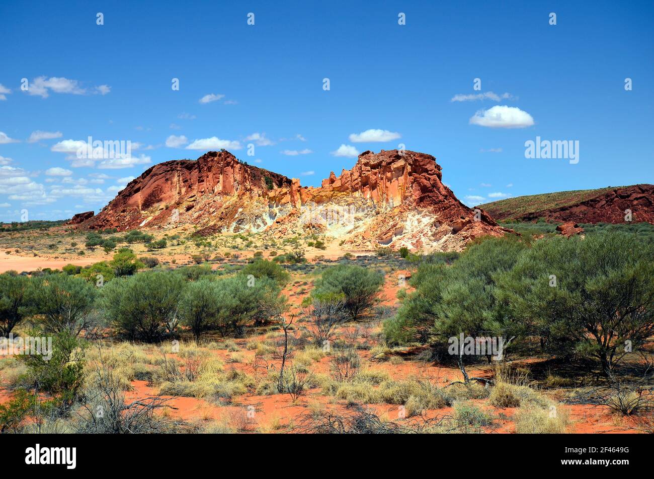 Australia, rock formation in Rainbow valley national park in Northern ...