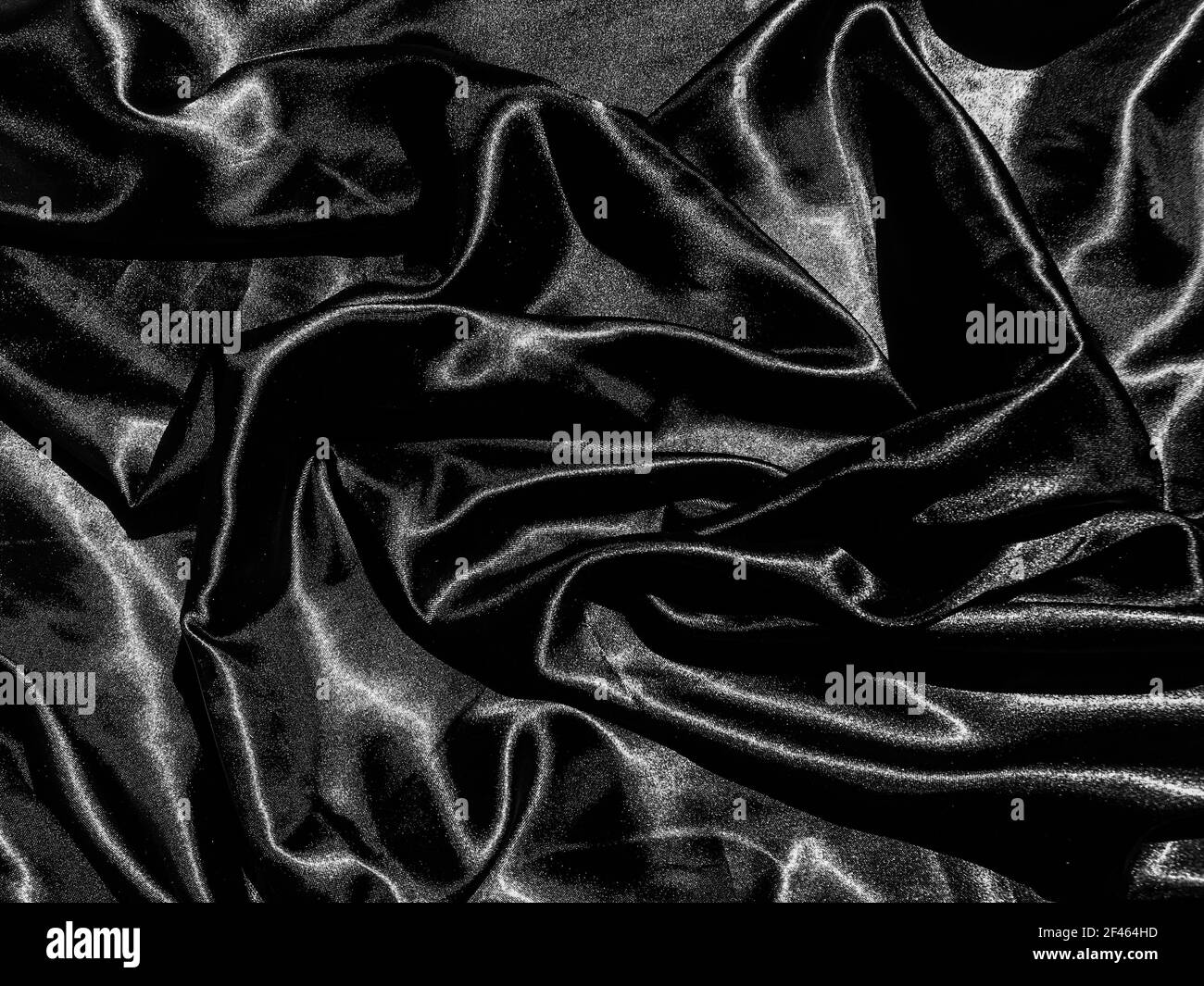 Black satin texture background with liquid wave or wavy folds ...