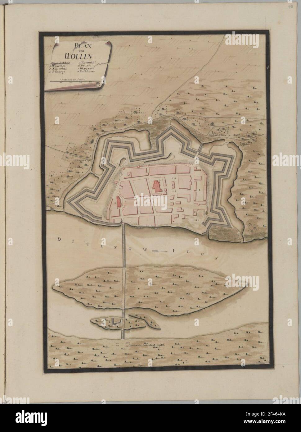 Plan of Wollin Stock Photo - Alamy
