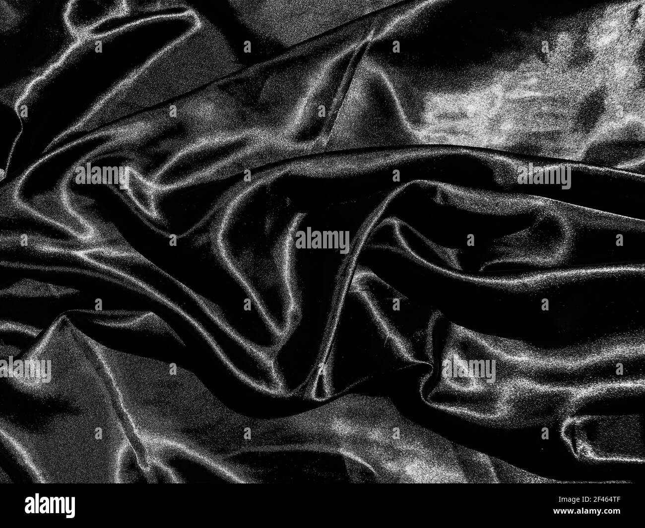 Black satin texture background with liquid wave or wavy folds ...