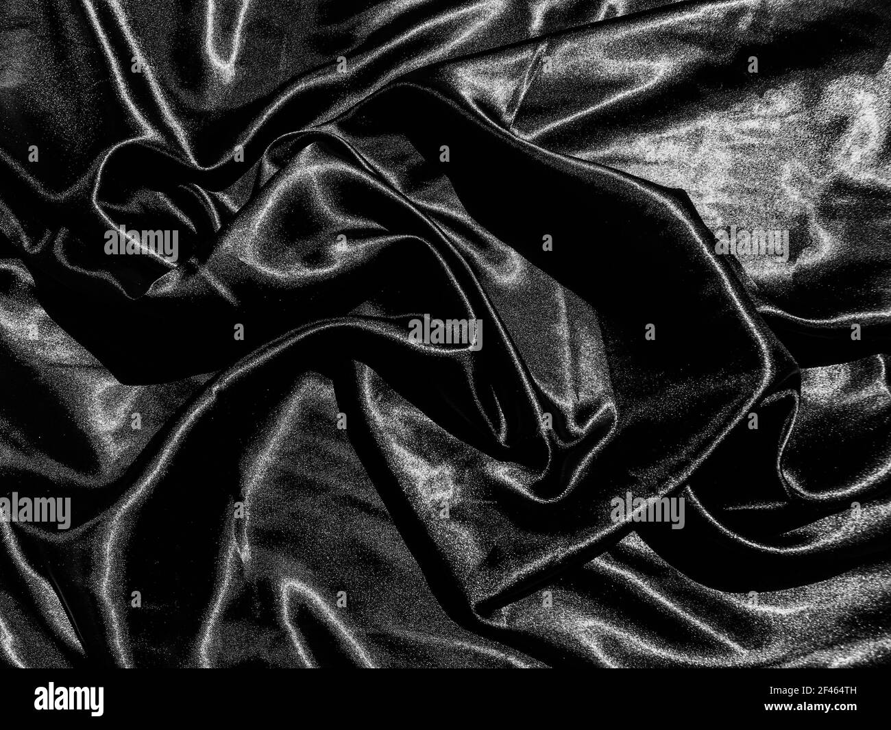 Black satin texture background with liquid wave or wavy folds ...