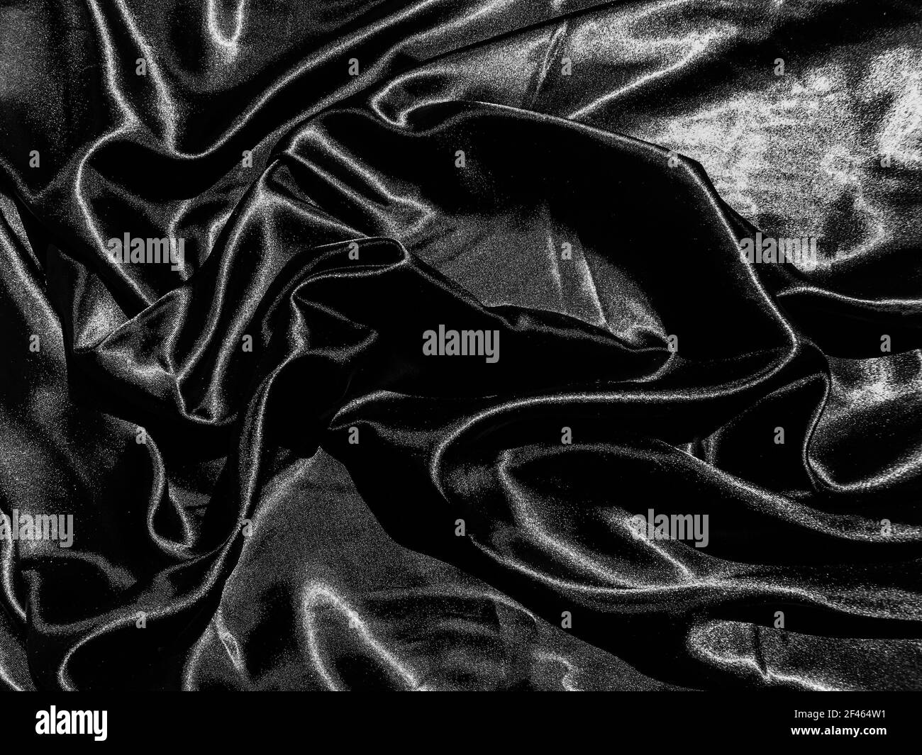 Black satin texture background with liquid wave or wavy folds ...