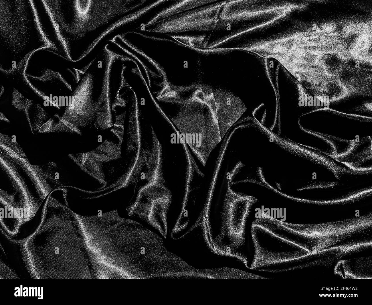 Black satin texture background with liquid wave or wavy folds ...