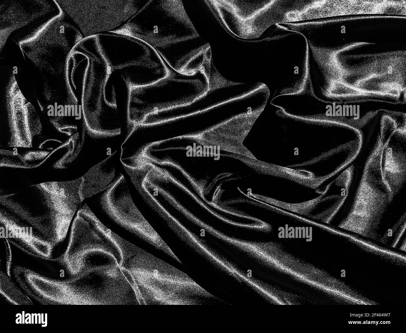 Black satin texture background with liquid wave or wavy folds ...