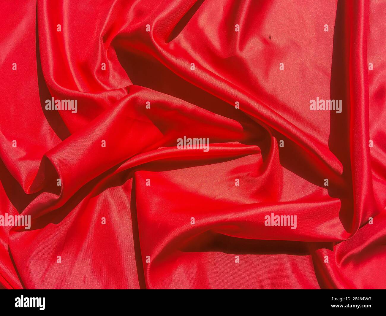 Texture of red Wrinkles fabric for background. Valentines Day or ...