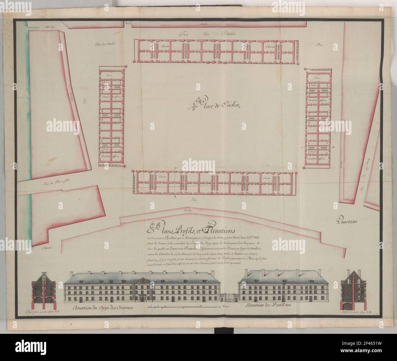 Metz, barracks, cracks and cuts Stock Photo - Alamy