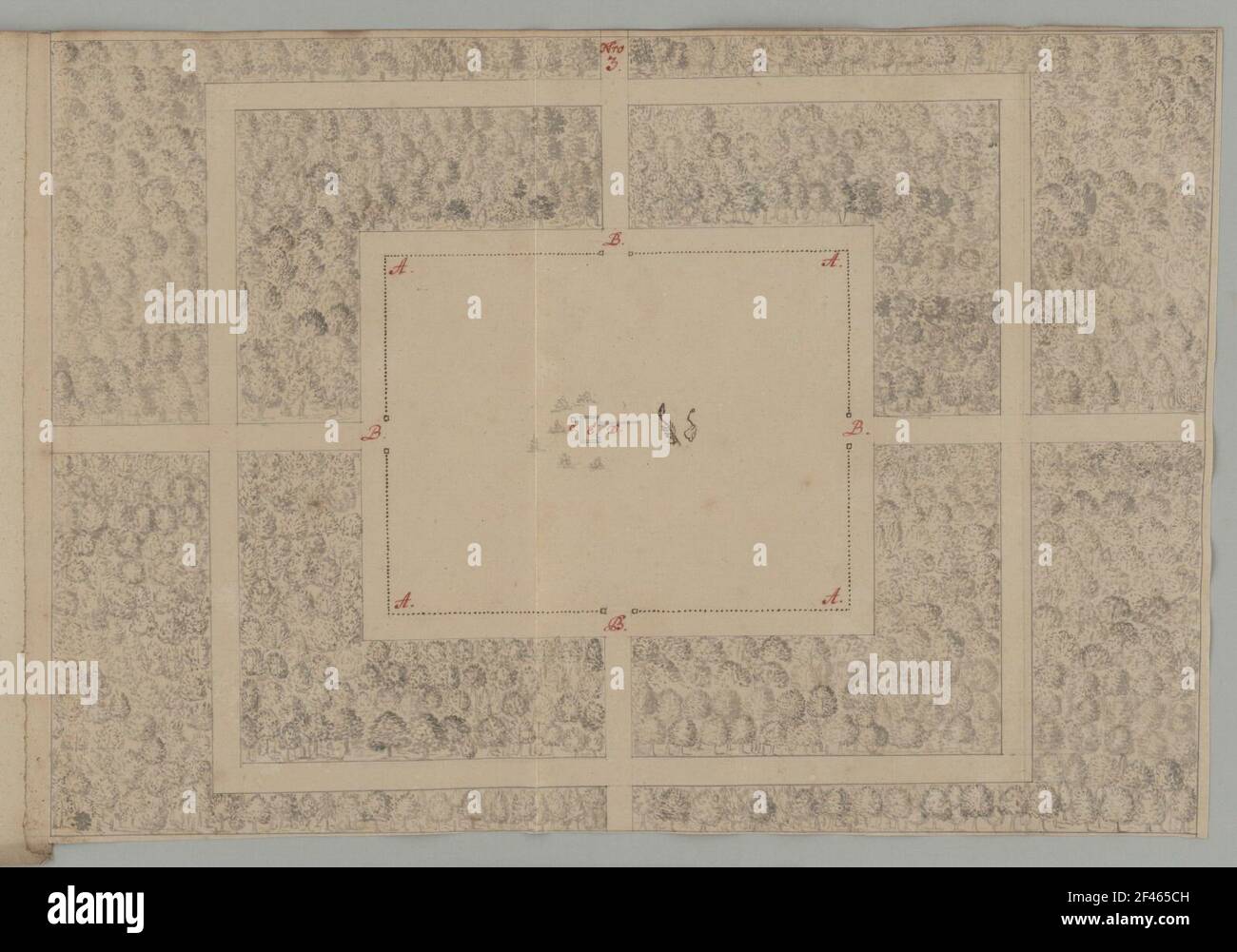 Hunting plant for wolves etc., design, floor plan Stock Photo - Alamy