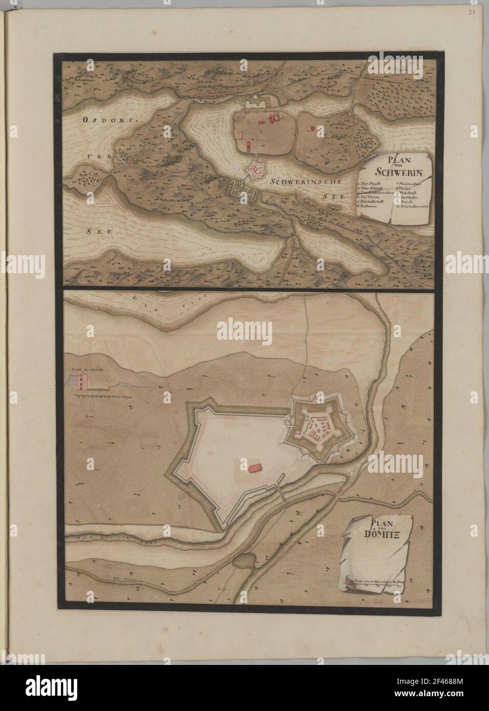 Plan of Dömitz Stock Photo - Alamy