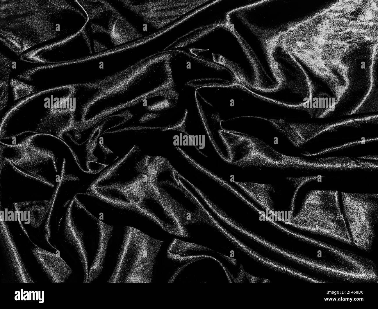 Black satin texture background with liquid wave or wavy folds ...