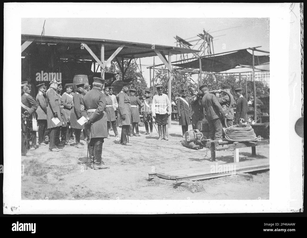 German railway troops. Visit of the king Stock Photo - Alamy