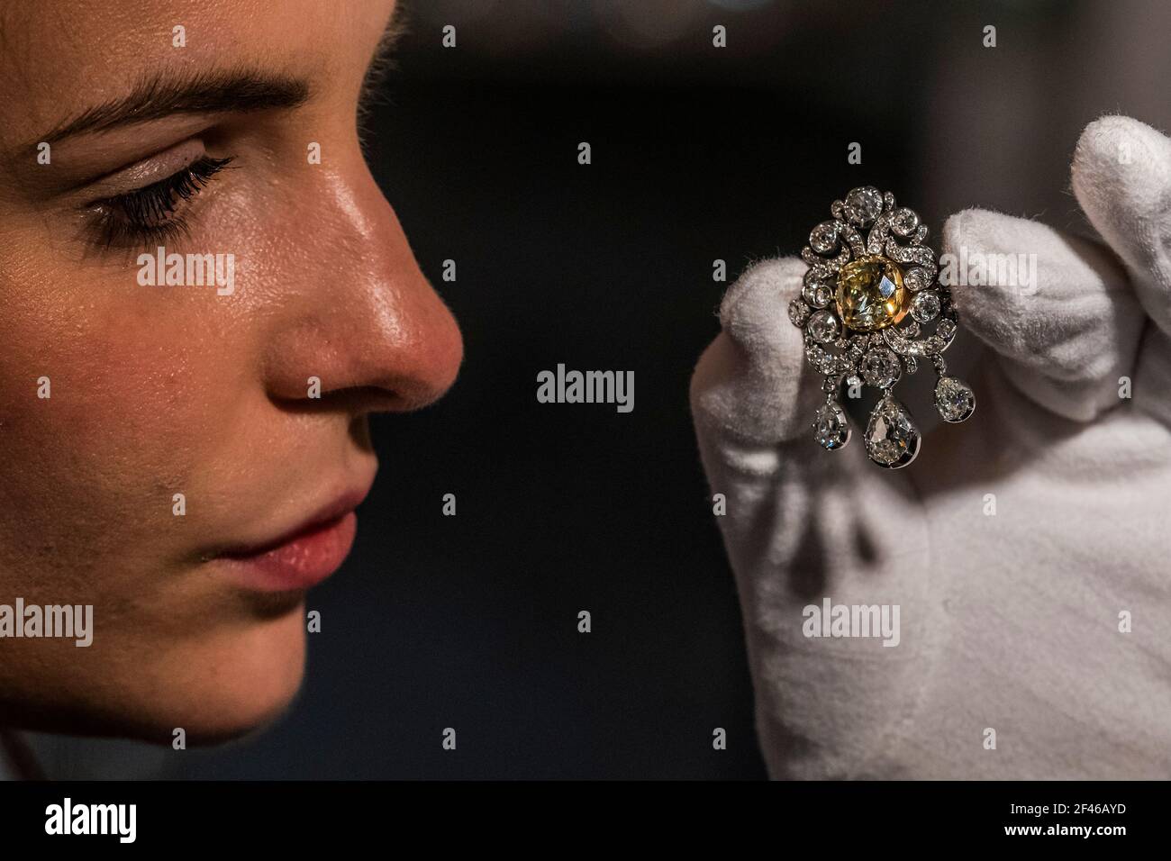 London, UK. 19th Mar, 2021. The Banks Diamond: A historic jewel passed ...