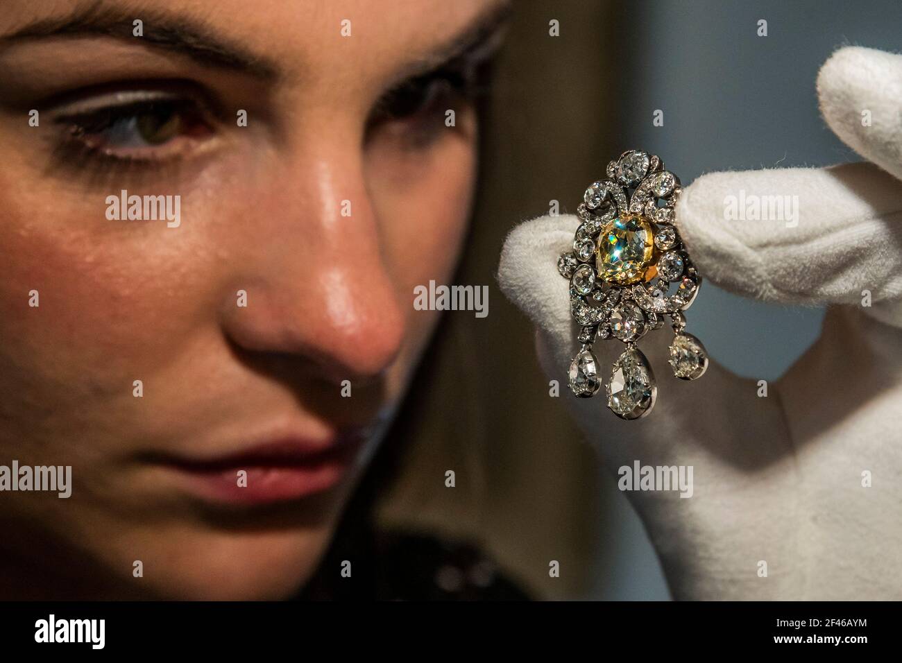 London, UK. 19th Mar, 2021. The Banks Diamond: A historic jewel passed ...