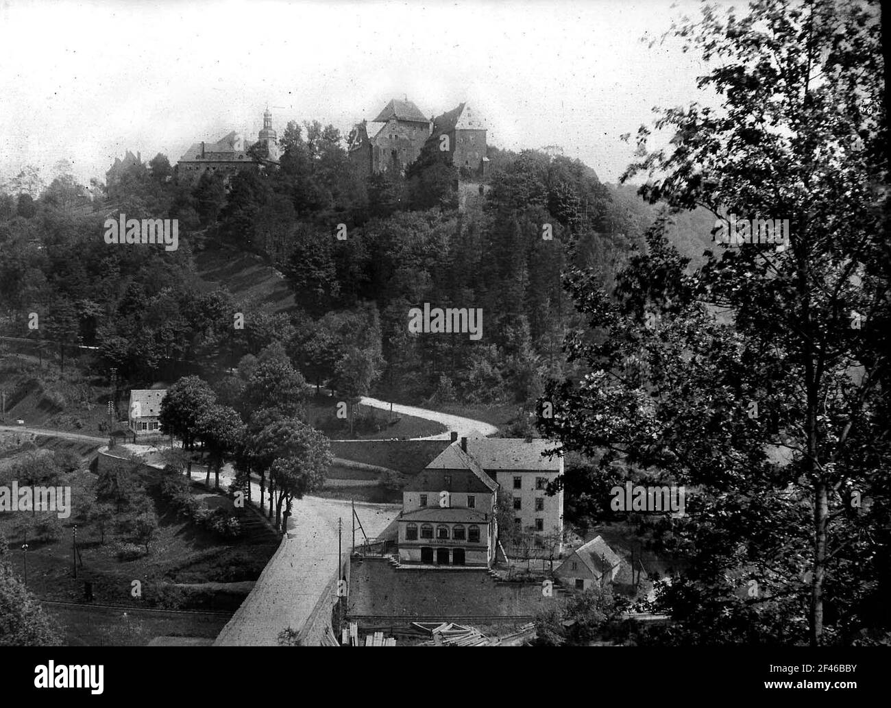 View of Wolkenstein with castle plant Stock Photo - Alamy