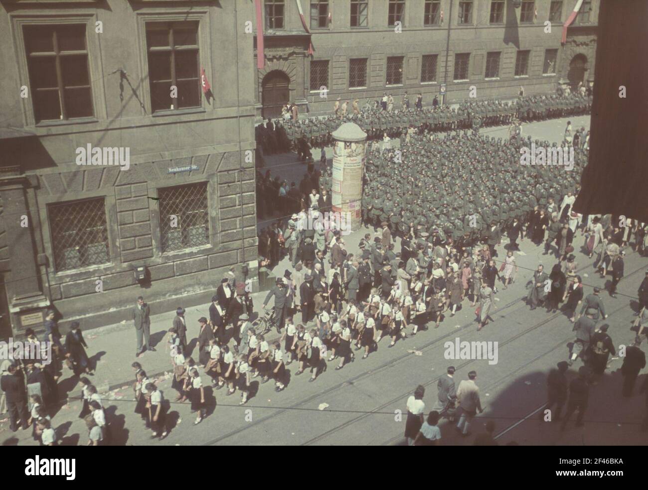 Munich. March of German and Italian fascists (well close proximity ...