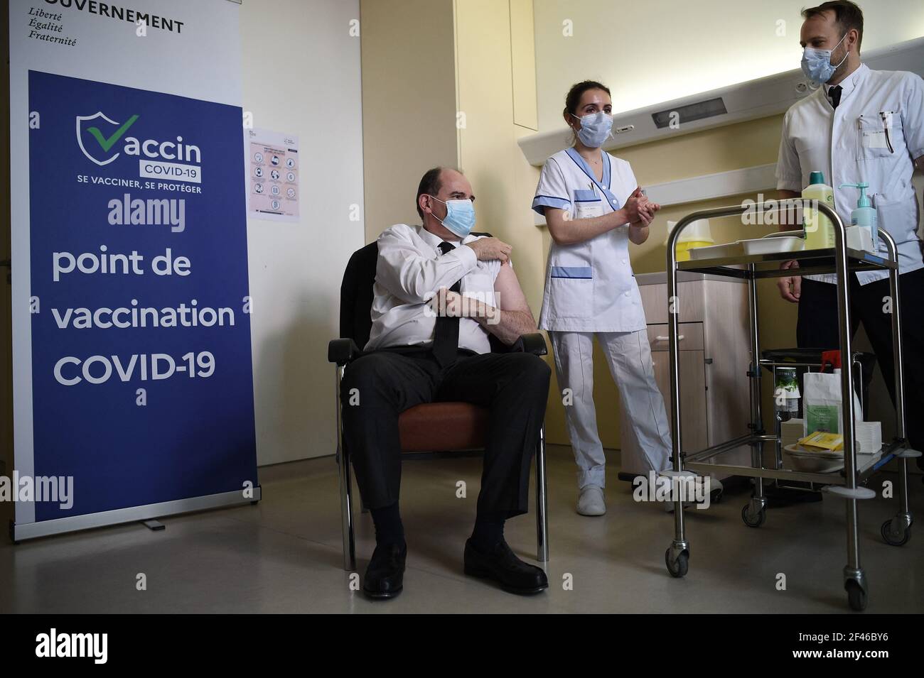Paris, France. 19th Mar, 2021. French Prime Minister Jean Castex ...
